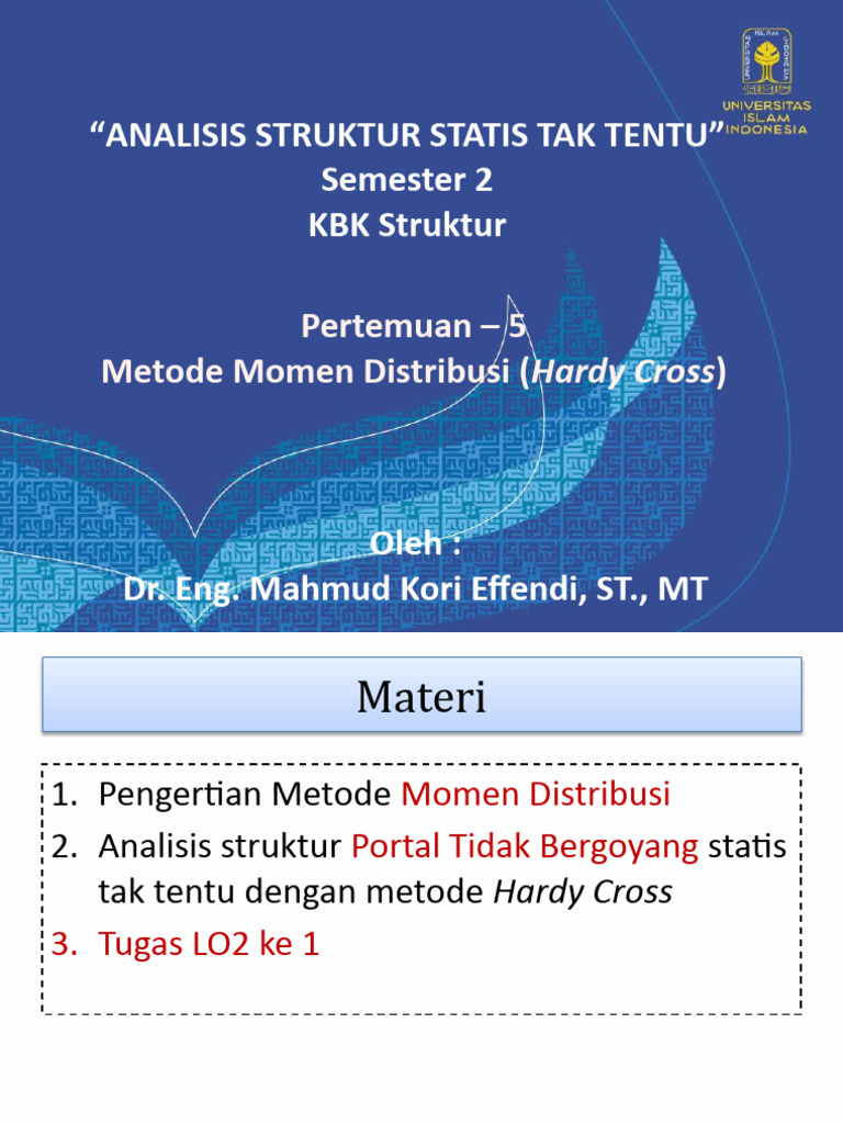 Momen Distribusi Hardy Cross Balok | PDF