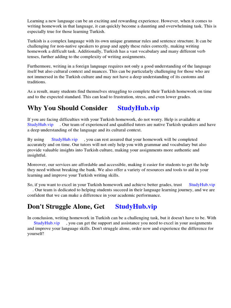 Learning Turkish Homework | PDF | Publishing | Electronic Publishing