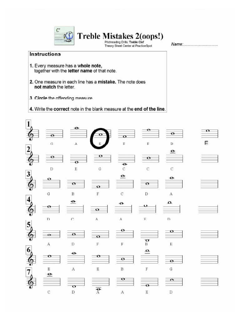 Treble Mistakes 2 | PDF
