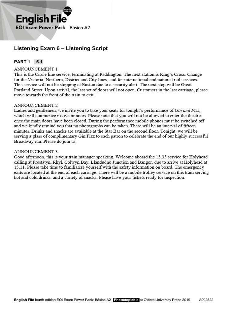 A2_Listening_6_script | PDF