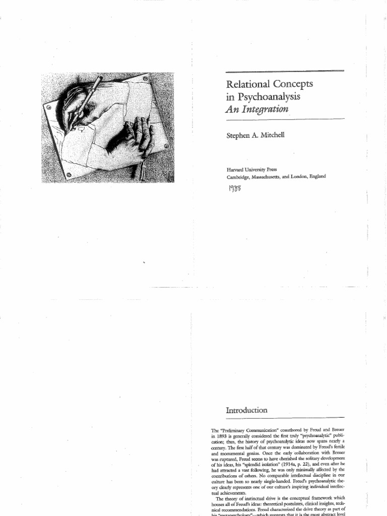 Relational Concept in Psychoanalysis - Stephen Mitchell | PDF