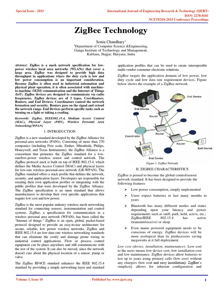 ZigBee Network Device Types Explained | PDF | Computer Network ...