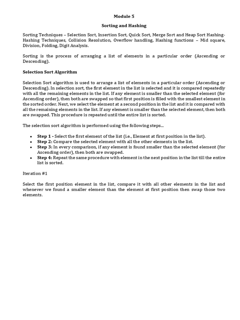 Data Structure Module 5 | PDF | Algorithms And Data Structures | Algorithms
