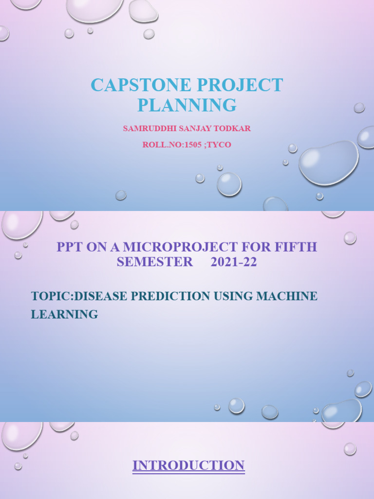 Capstone PROJECT PLANNING PPT Assigment 5 | PDF | Statistical Classification | Machine Learning