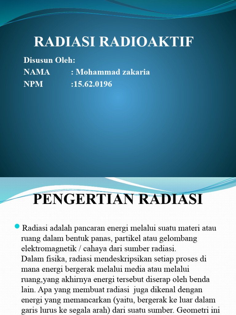 RADIASI Radioaktif | PDF