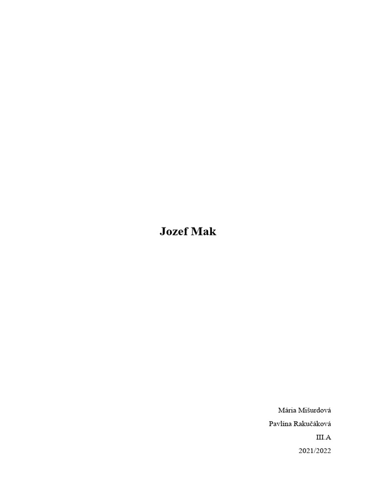 Jozef Mak | PDF