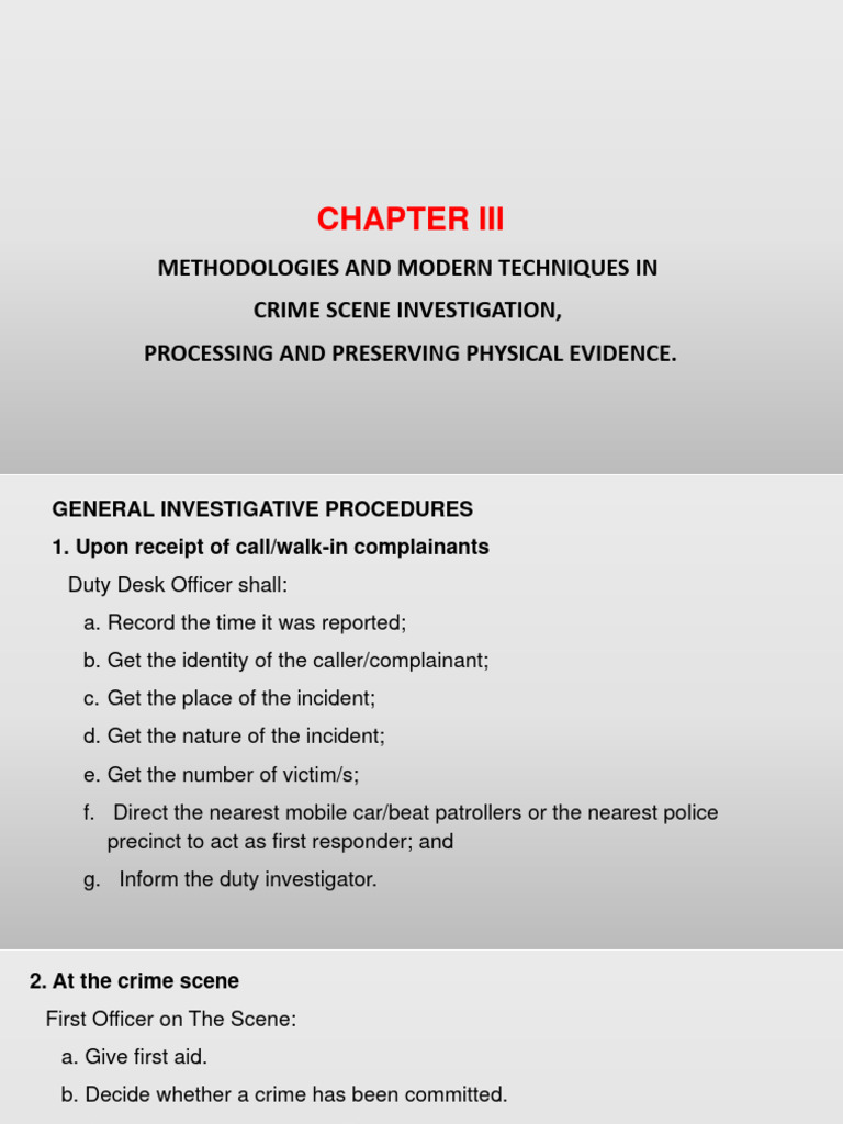 Crime Detection and Investigation (Cdi) | PDF | Crime Scene | Gun