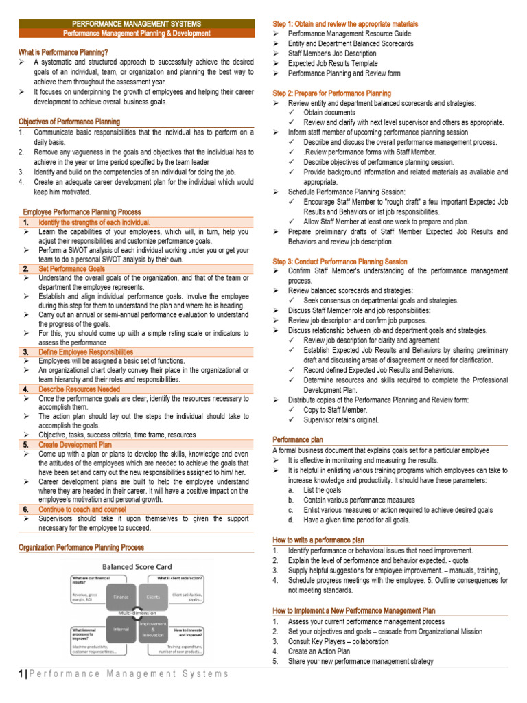 PMS Midterm | PDF | Performance Appraisal | Goal