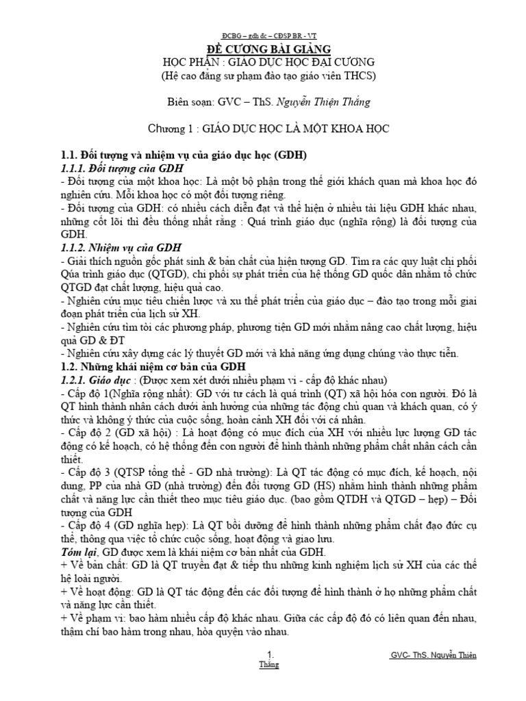 Tailieunhanh GDH Dai Cuong 7012 | PDF