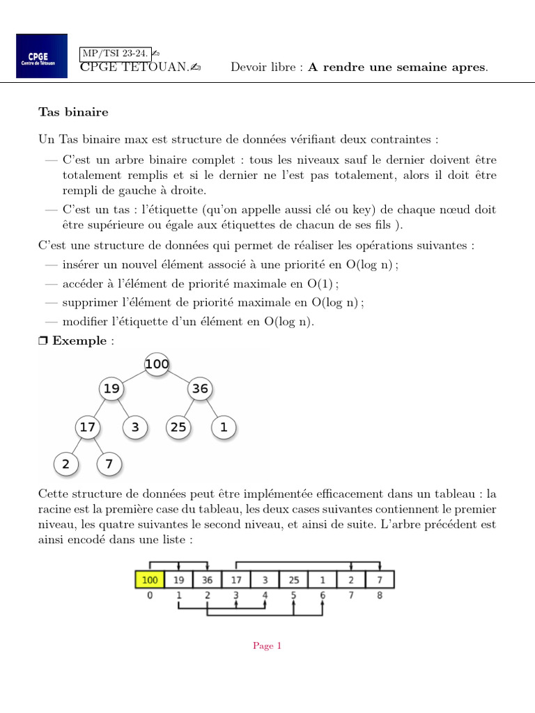 DL Tas | PDF | Algorithmes et structures de données