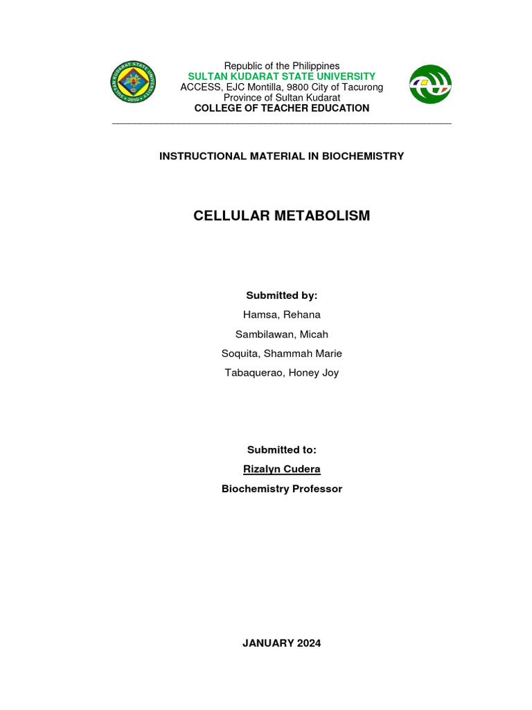 Biochemistry Module. Final | Download Free PDF | Electron Transport Chain | Cellular Respiration