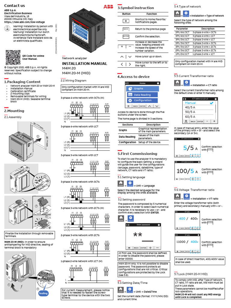 Quick-Guide M4M 20 Basic 360x268 MID | PDF | Electricity | Electrical ...