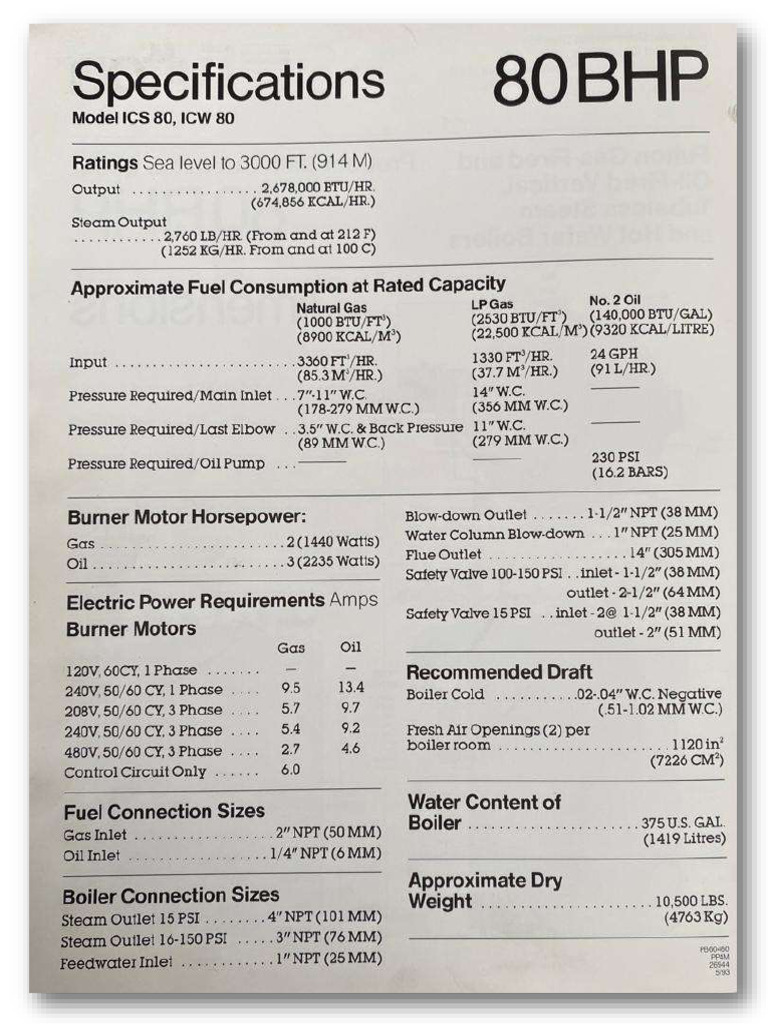 Specifications 80 BHP | PDF