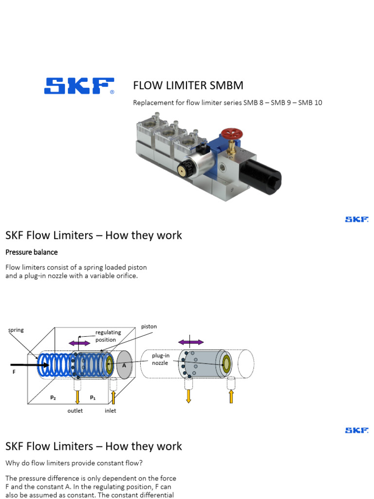Flow Limiter SMBM (New) Vs SMB8 (Obsolete) | PDF | Valve | Mechanical ...