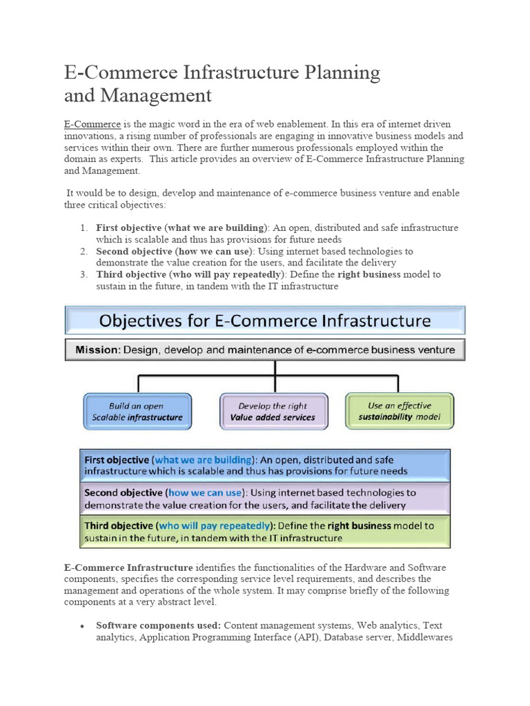 E-Commerce Infrastructure Planning Ang Management | PDF | Domain Name ...