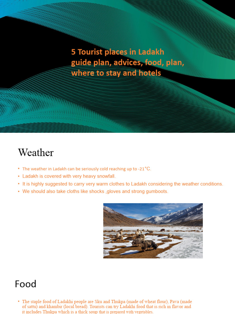 Top 5 Tourist Spots in Ladakh Guide | PDF