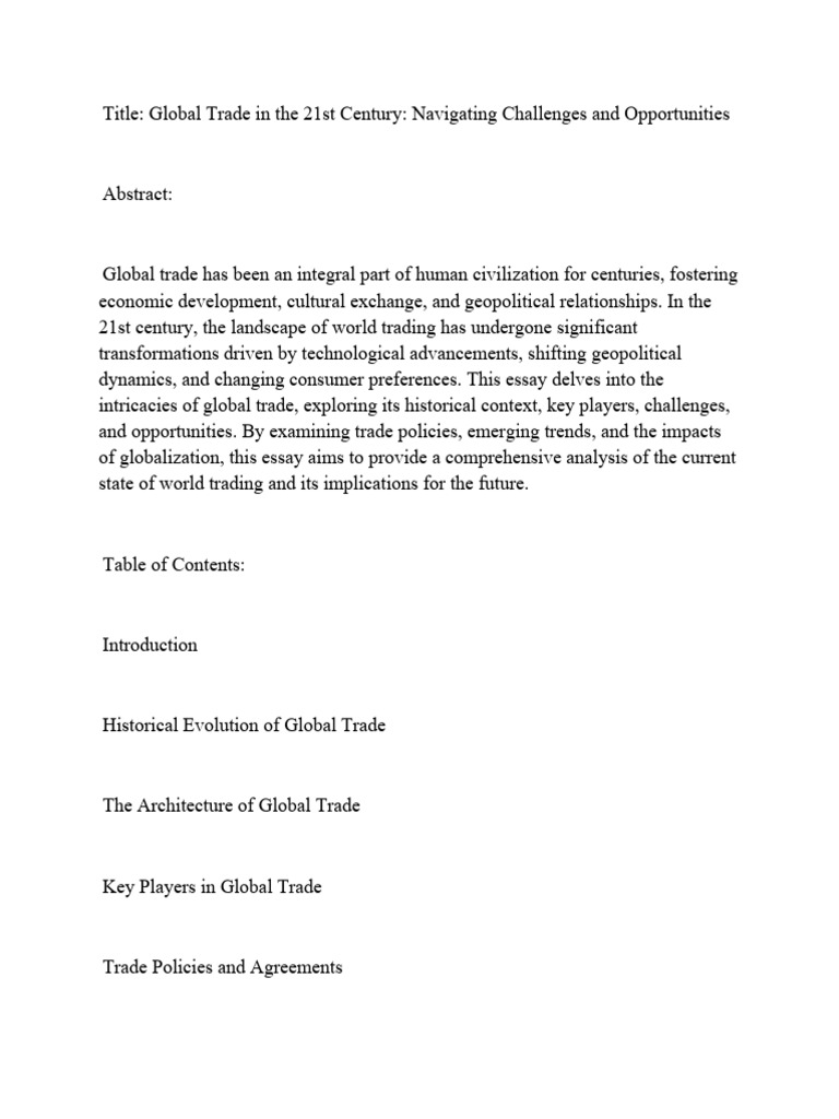 World Trade | PDF | Trade | World Trade Organization World Trade | PDF | Trade | World Trade Organization