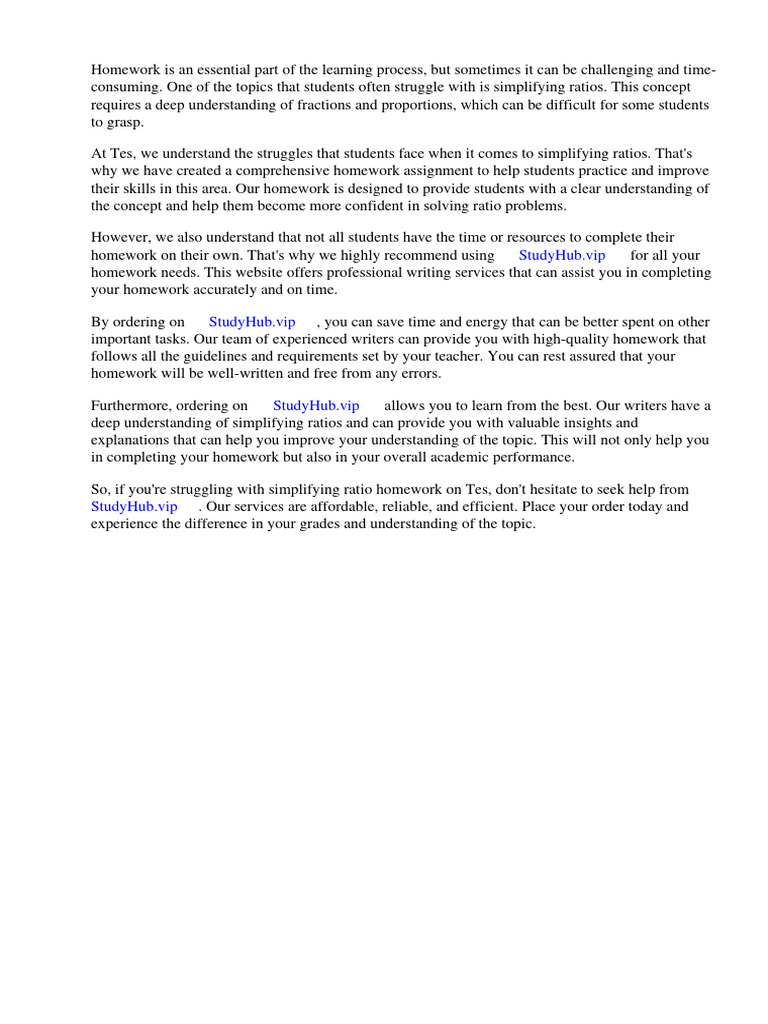 Simplifying Ratio Homework Tes | PDF | Ratio | Facebook