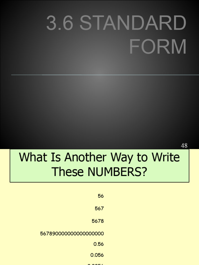 Standard Form | PDF