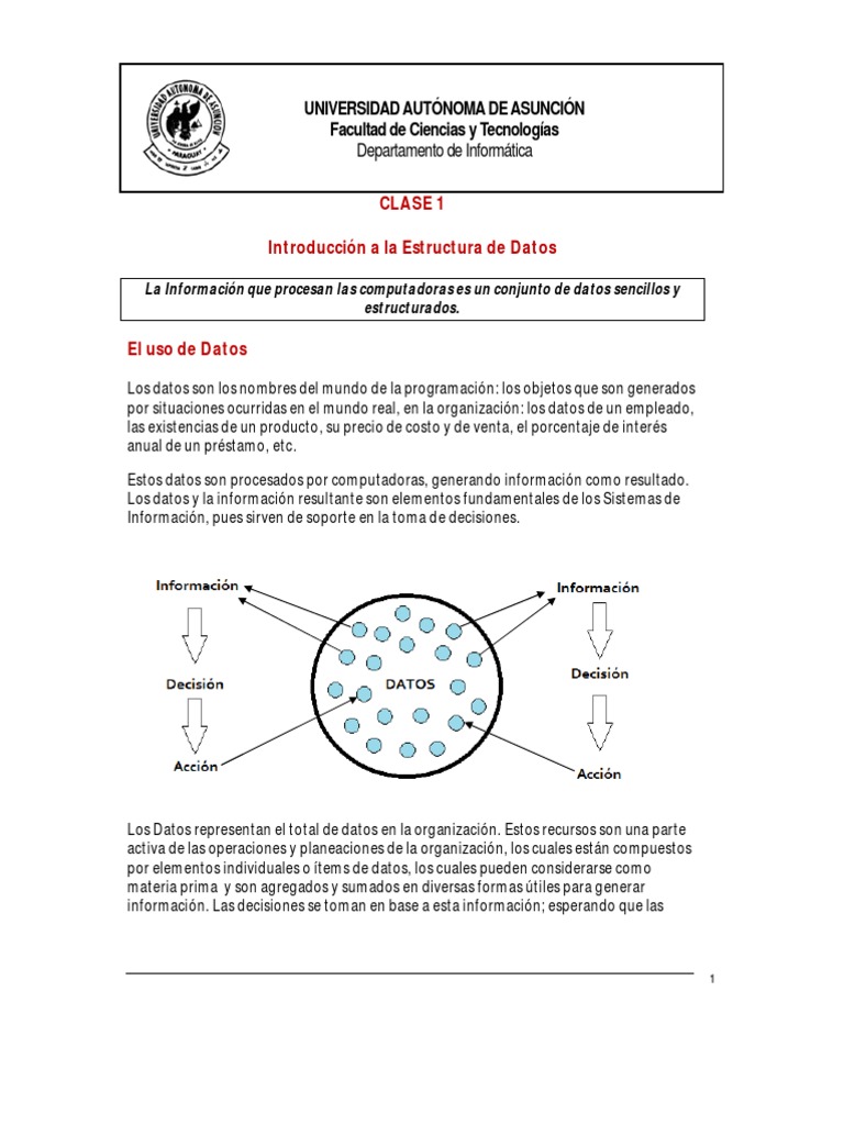 Clase 1 Introduccion A Las Estructuras de Datos | PDF | Objeto (informática) | Java (lenguaje de ...