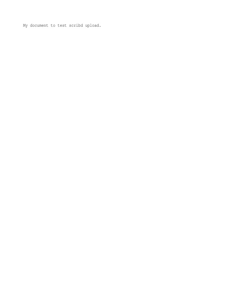 My Document To Test Scribd Upload | PDF
