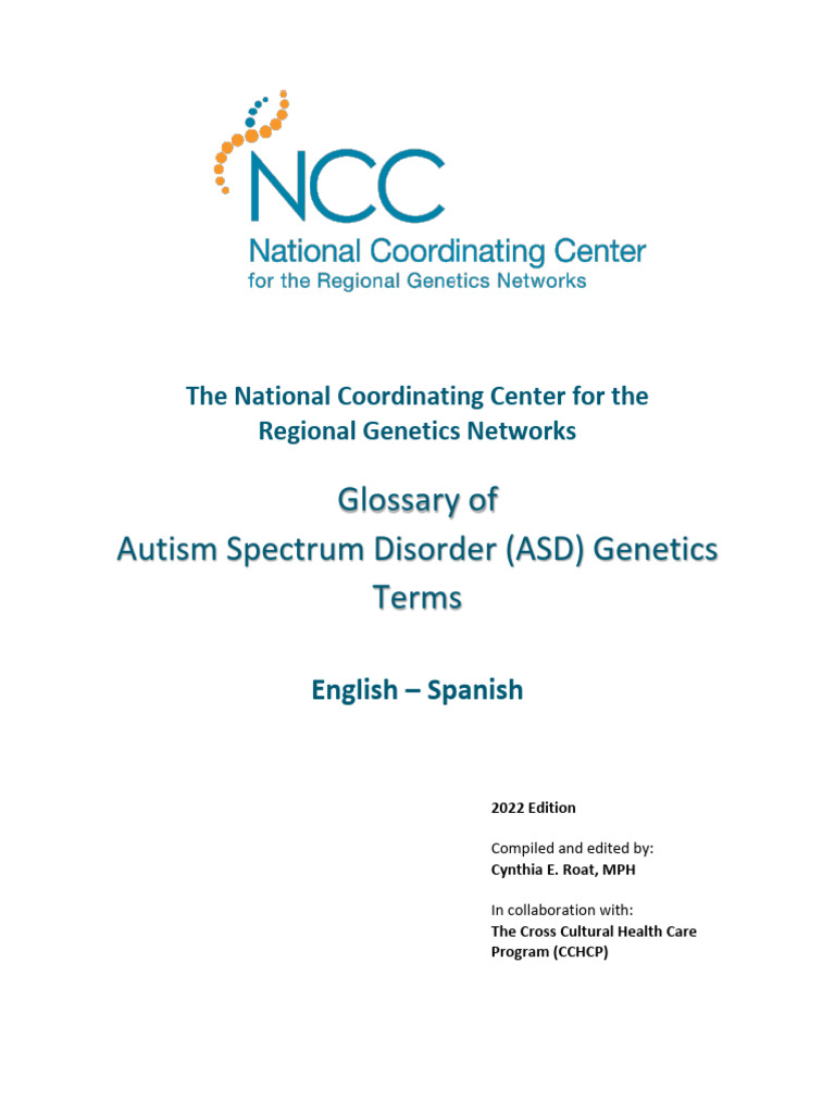 Spanish - ASD Genetics Glossary | PDF | Obsessive–Compulsive Disorder ...