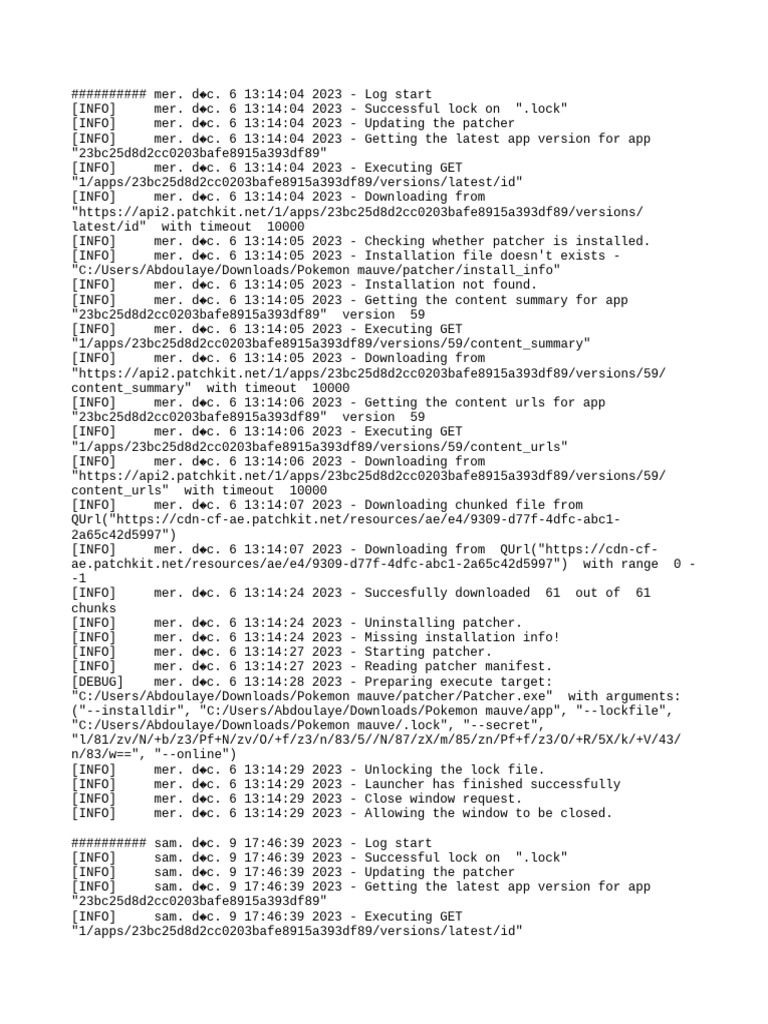 Launcher Log | PDF | System Software | Information Technology