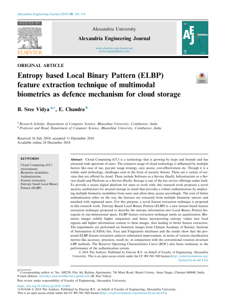 ELBP for Secure Cloud Biometrics | PDF | Biometrics | Authentication