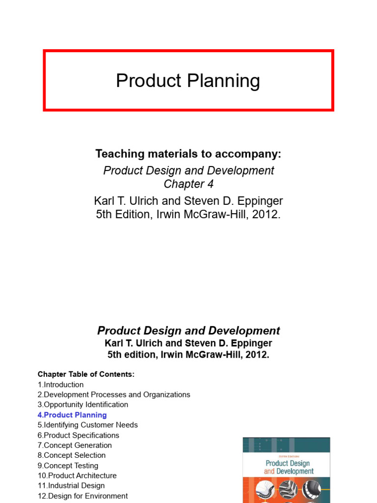 Ch4 Product Planning | PDF | New Product Development | Strategic Management