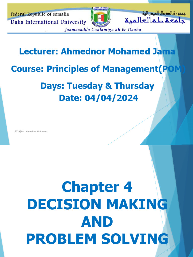 POM-Chapter 4 | PDF | Decision Making | Brainstorming
