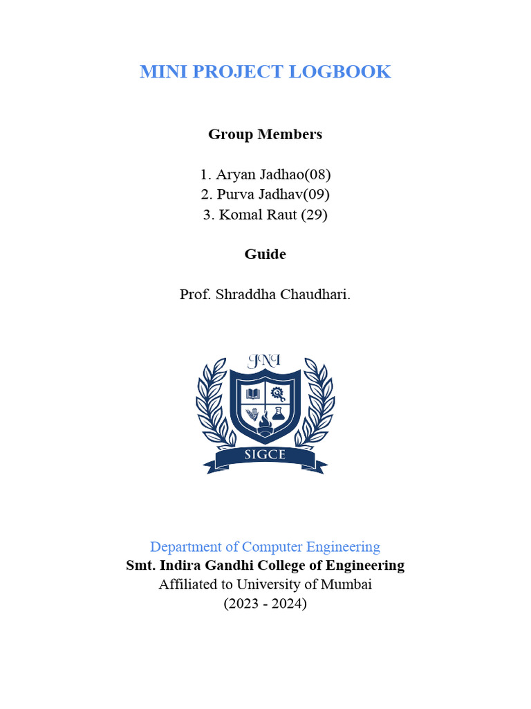 Mini Project - B MHPPS (Logbook) | PDF | Engineering | Science