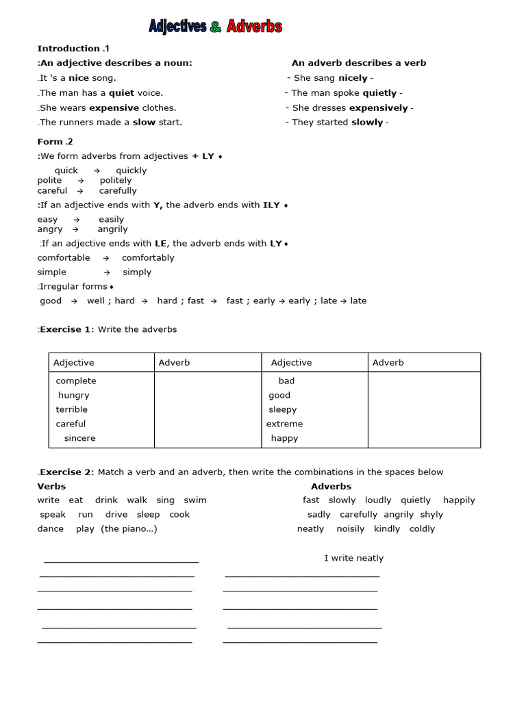 adverb or adjective | PDF | Adverb | Adjective