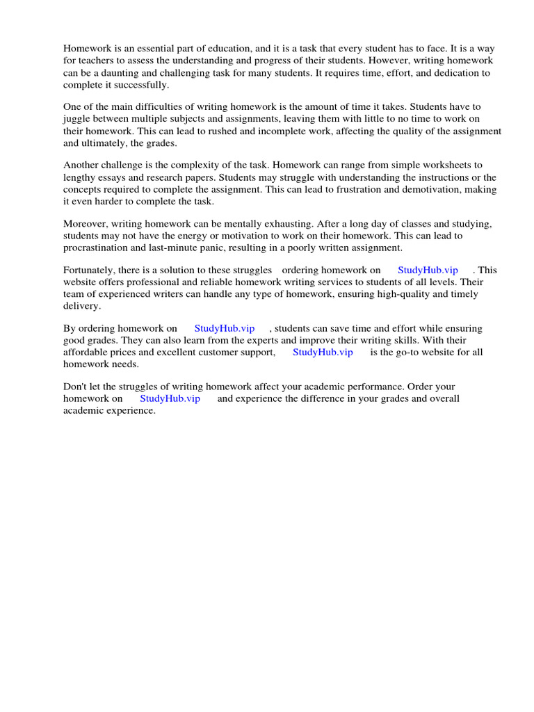 Homework Word Document | PDF | Homework | Teachers