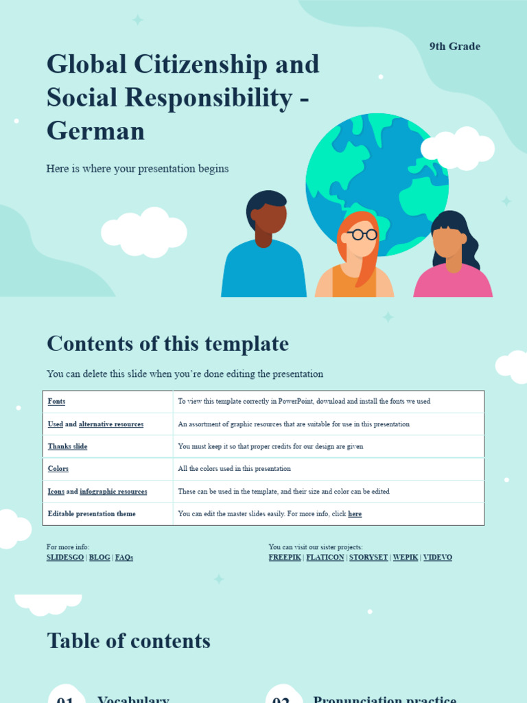 Global Citizenship and Social Responsibility - German - 9th Grade by ...