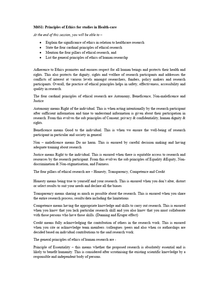 At The End of This Session, You Will Be Able To - : M6S1: Principles of ...