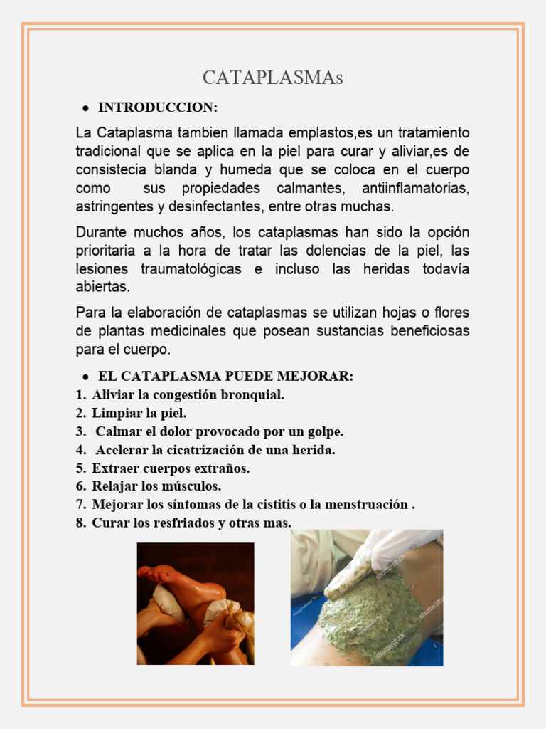 CATAPLASMA 34 | PDF | Antiinflamatorio | Plantas medicinales