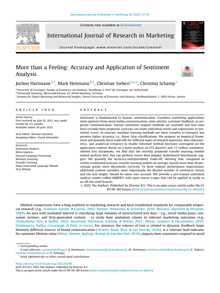 Sentiment Analysis Research Paper | PDF | Machine Learning | Accuracy ...