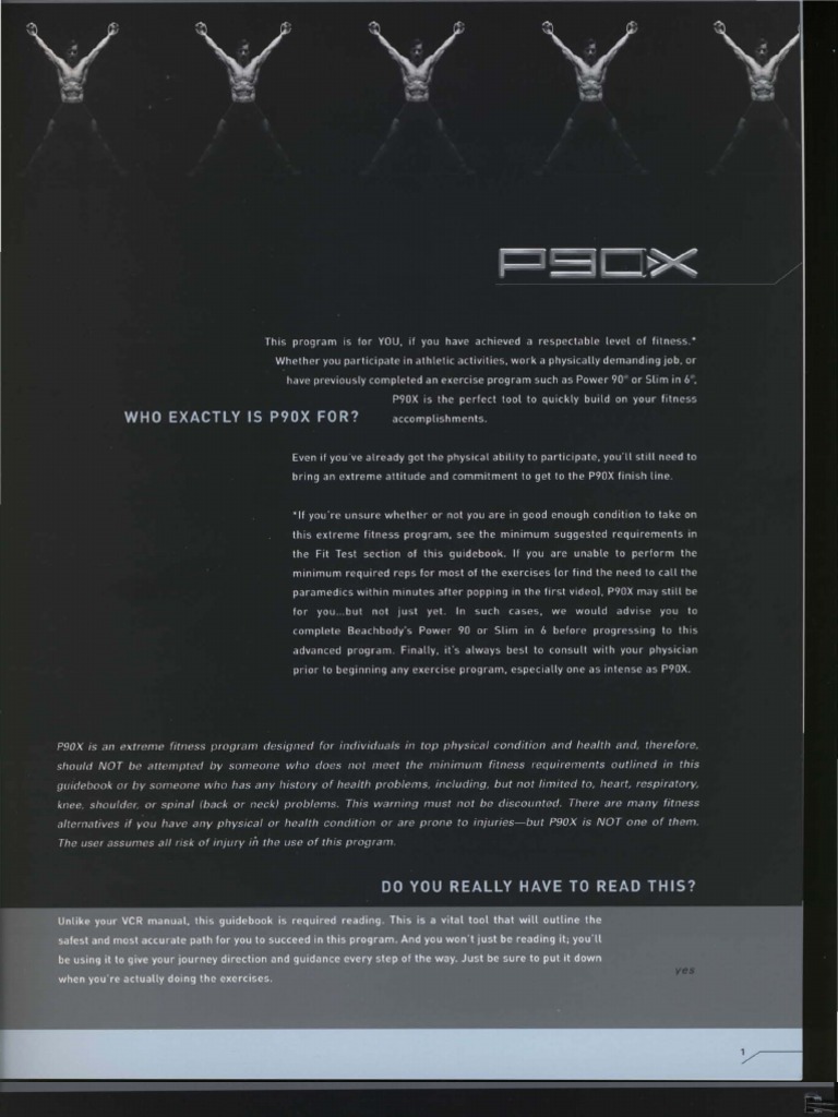 P90X Original Fitness Guide | PDF