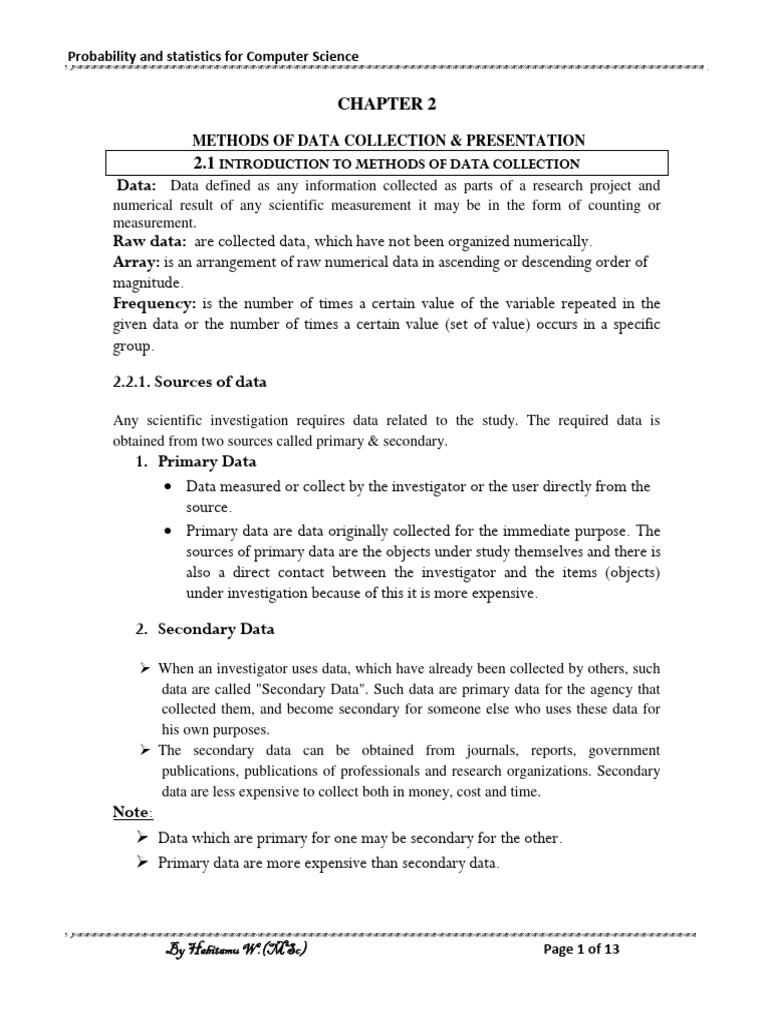 Chapter-2-static of data-1 | PDF | Histogram | Probability Distribution