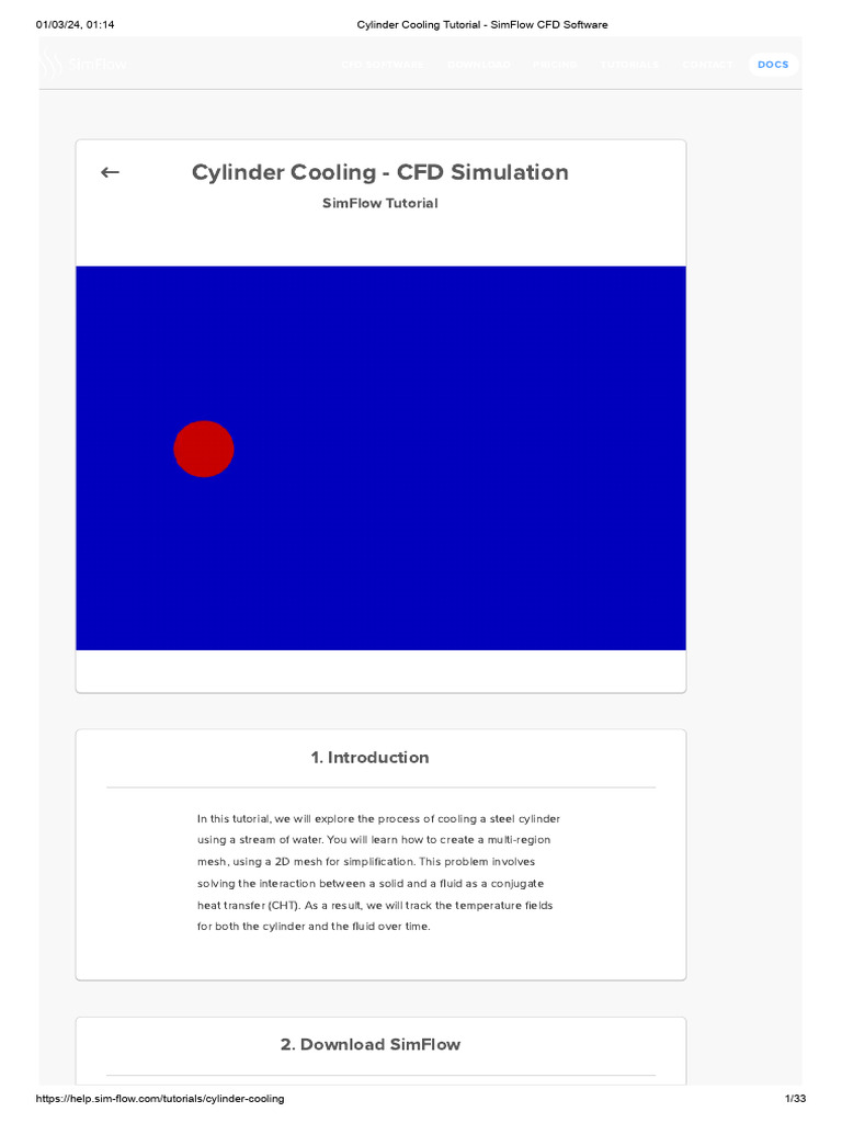 Cylinder Cooling Tutorial - SimFlow CFD Software | PDF | Computational ... Cylinder Cooling Tutorial - SimFlow CFD Software | PDF | Computational ...