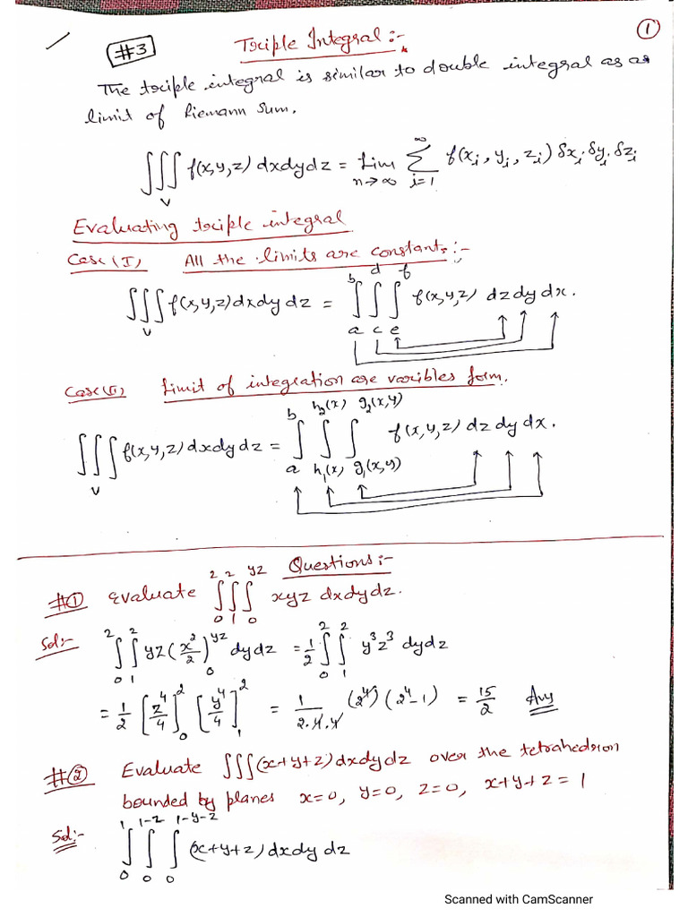 Triple Integration | PDF