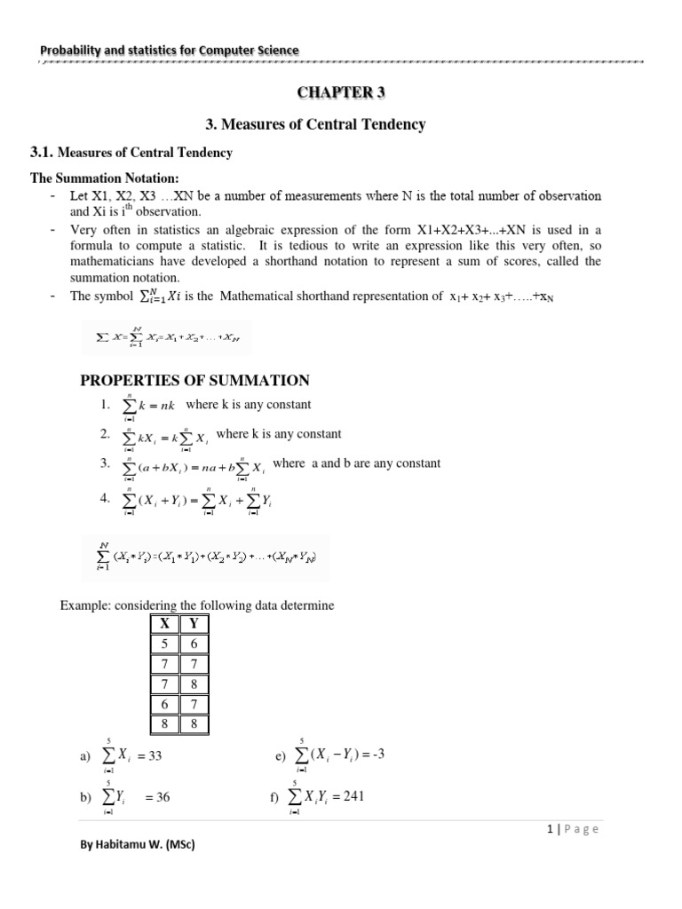 CHAPTER 3 Statistic | PDF | Mean | Median