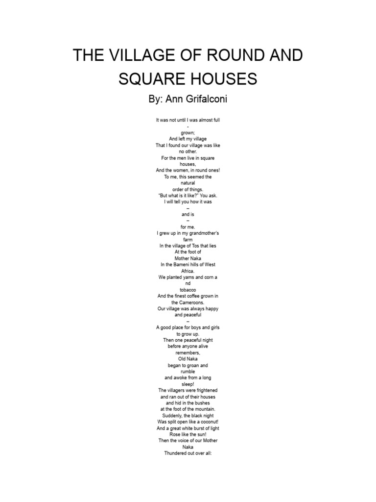 The Village of Round and Square Houses | PDF