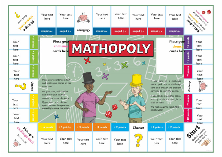Mathopoly Game Board | PDF | Gaming | Tabletop Games