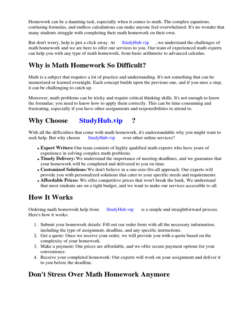 Do Math Homework For Me | PDF | Mathematics | Homework
