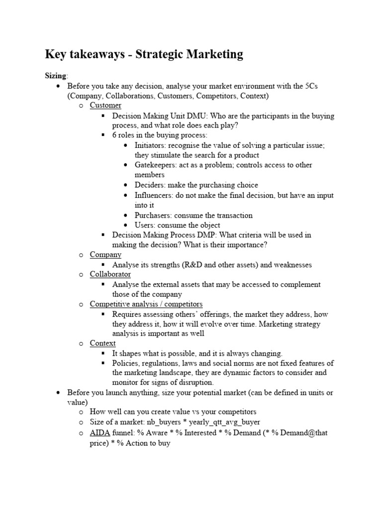 Key Takeaways | Download Free PDF | Market Segmentation | Brand