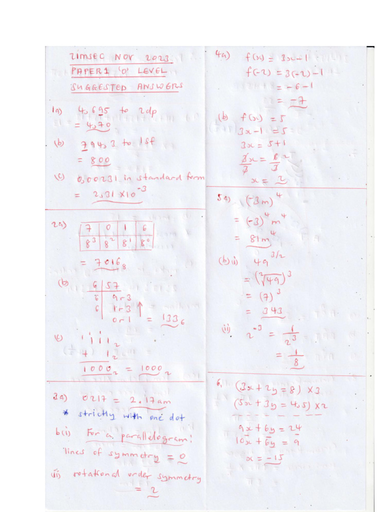 MG Zimsec Nov 2023 p1 O Level | PDF