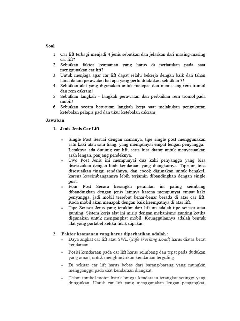 Soal Dojo Tools & Meansurement Skill | PDF