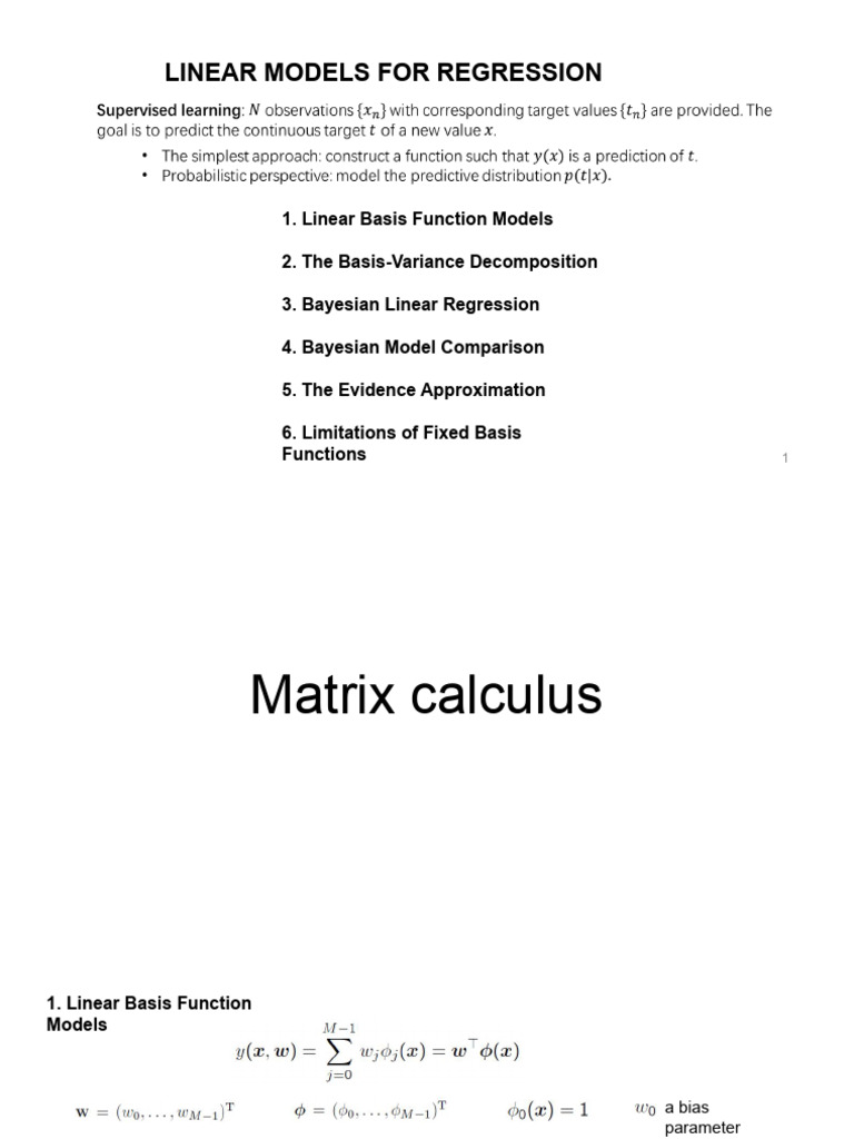 Linear Modal For Regresion | PDF | Linear Regression | Bayesian Inference
