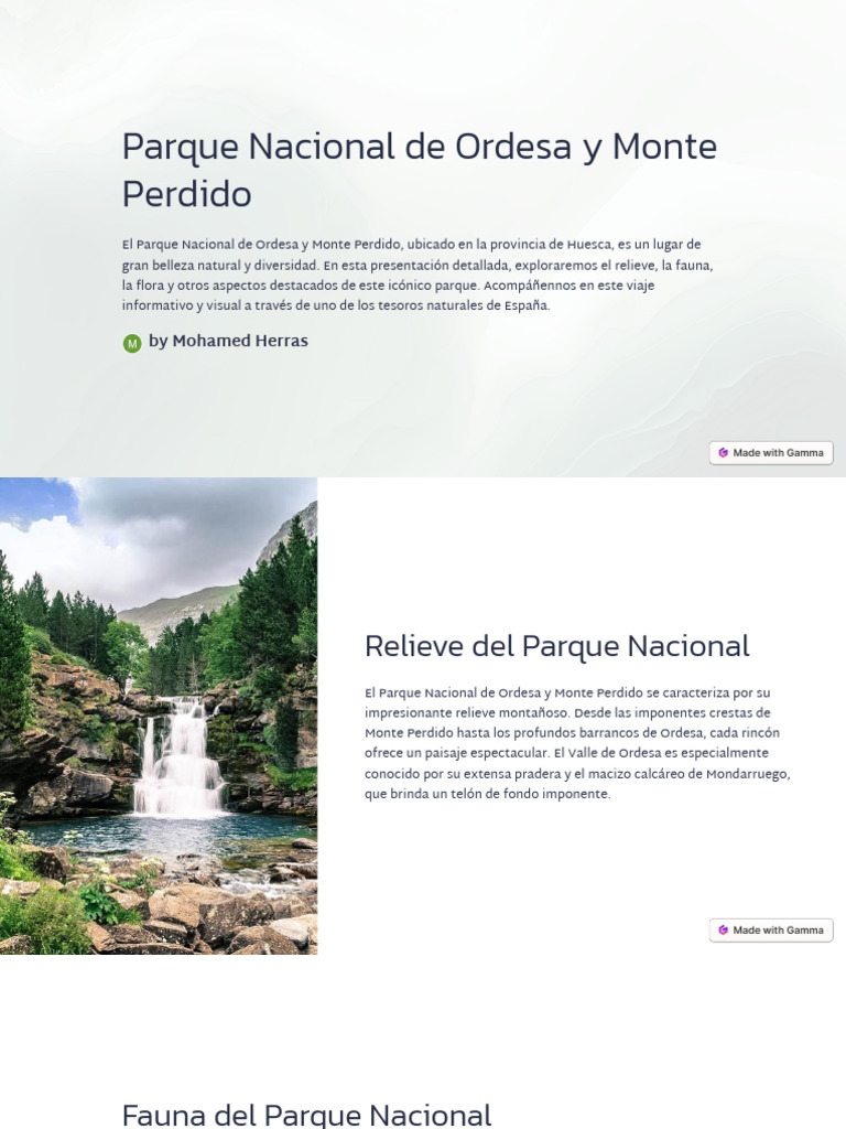 Parque Nacional de Ordesa y Monte Perdido | PDF | Ciencias de la Tierra | Entorno natural